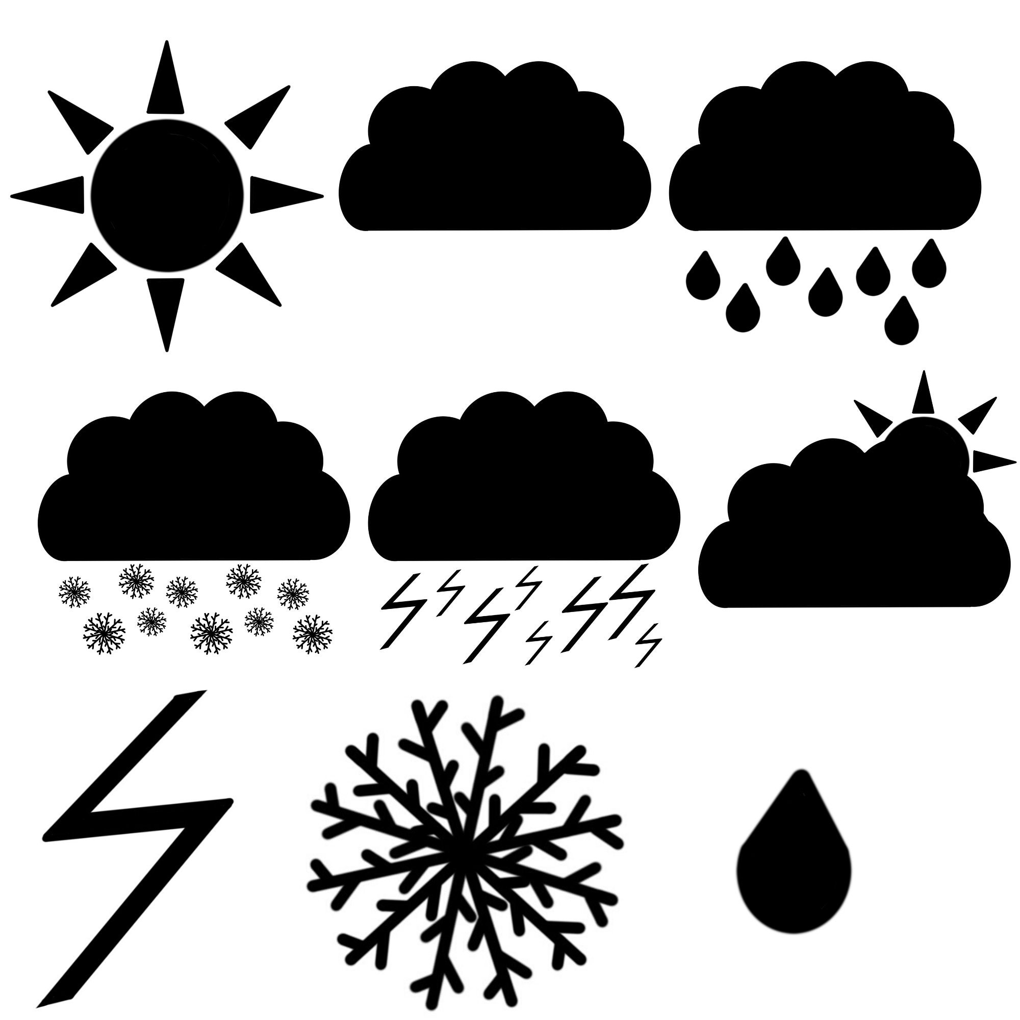 Procreate Weather Stamps - Etsy