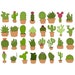 Cute Cactus Stickers Kit for Digital Planners + Pre-cropped Goodnotes ...