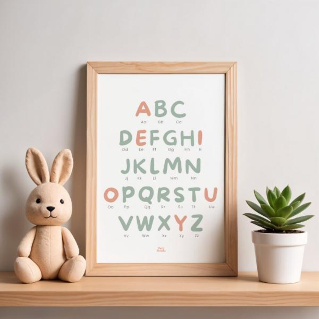Children's Alphabet Poster • Printable Educational Poster • Illustrated ...