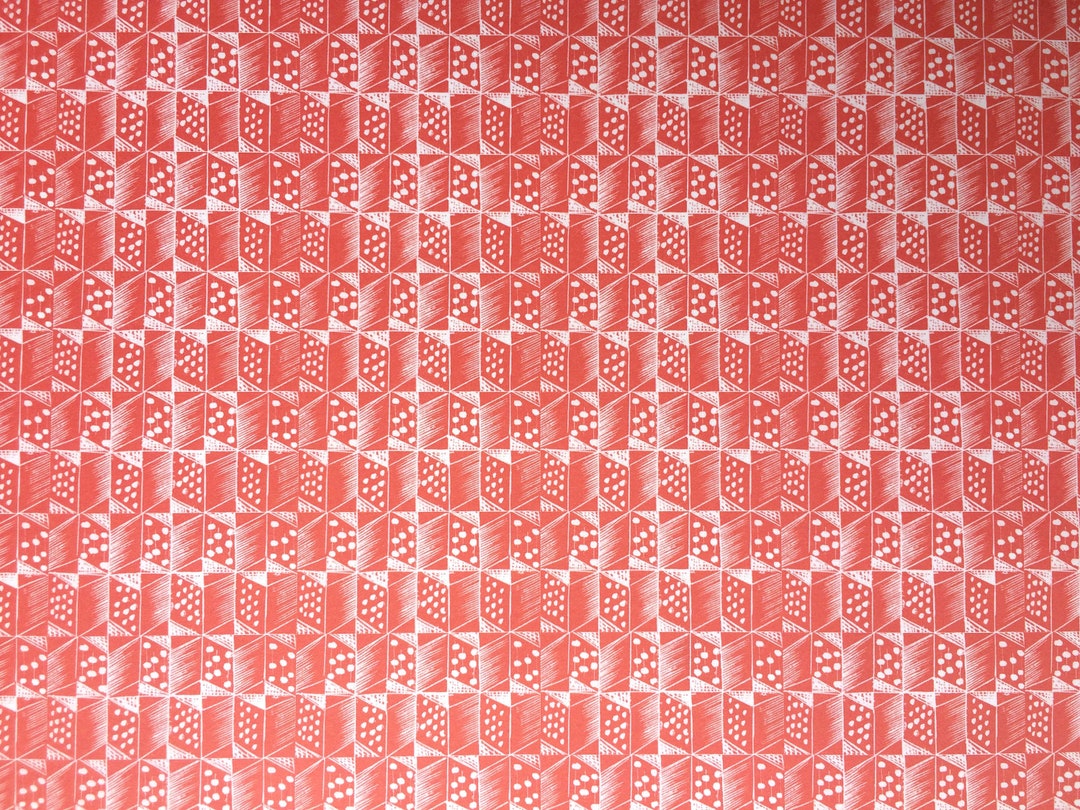 Enid Marx Red Pattern Paper - Etsy Australia