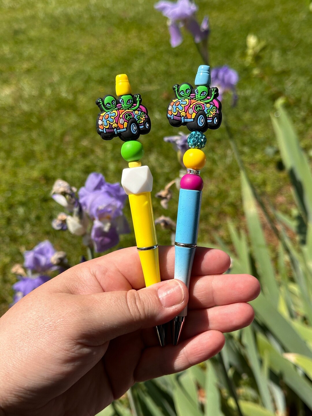 Beaded Alien Retro Pens One of A Kind Pens With Style - Etsy