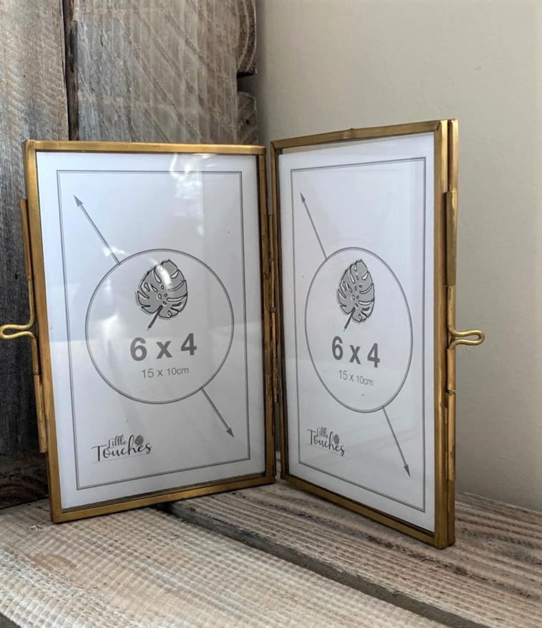 Antique Gold Vintage Decorative Glass Double Folding Frame, Home Deco ...