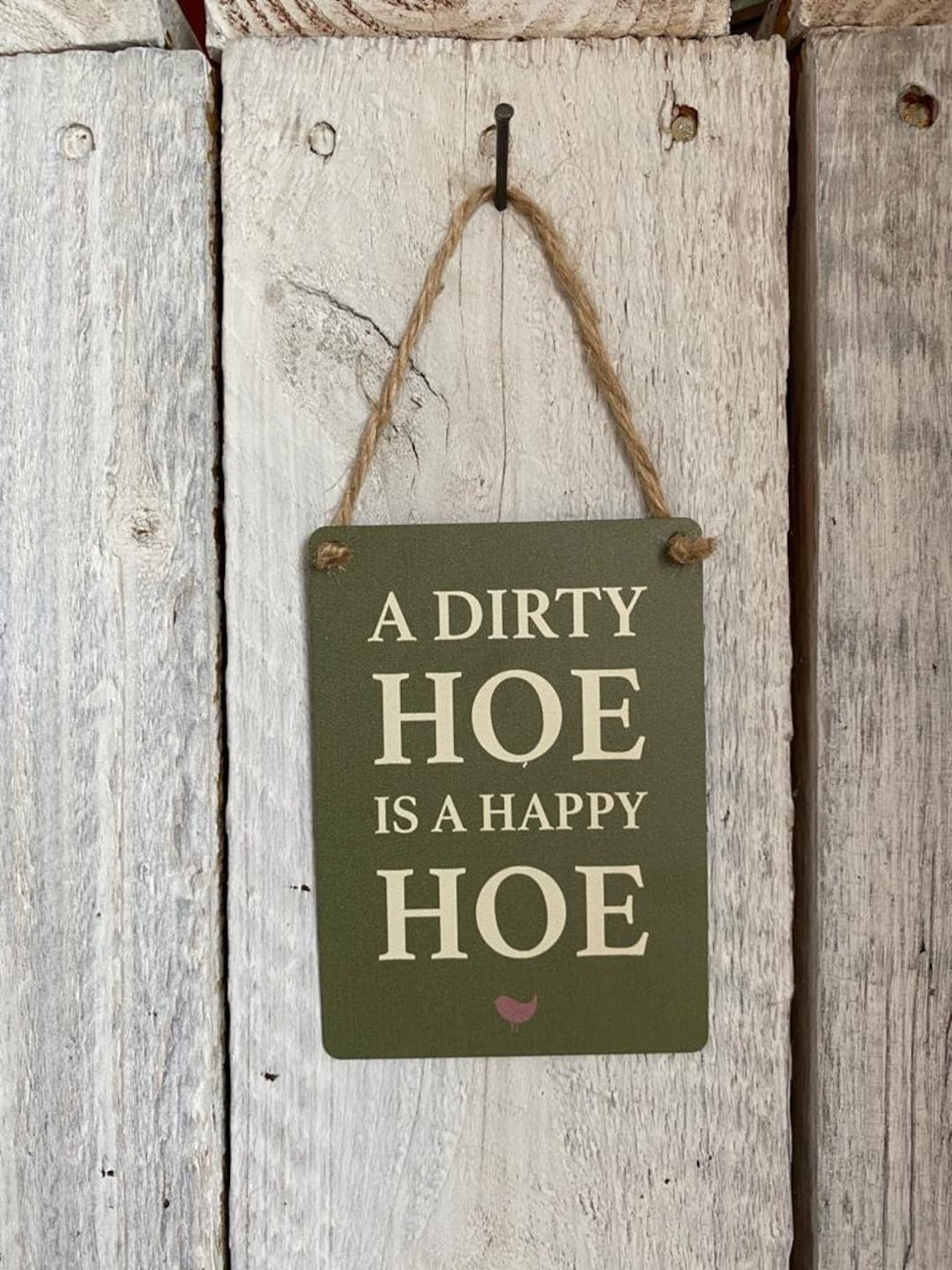 Garden ‘dirty Hoe’ Mini Metal Sign - Etsy