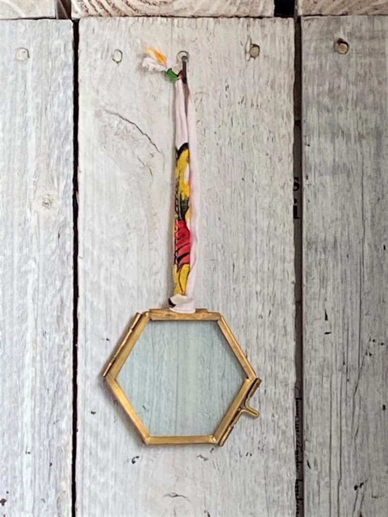 Trio of Beautiful Mini Antique Gold and Glass Hinged Frames. | Etsy