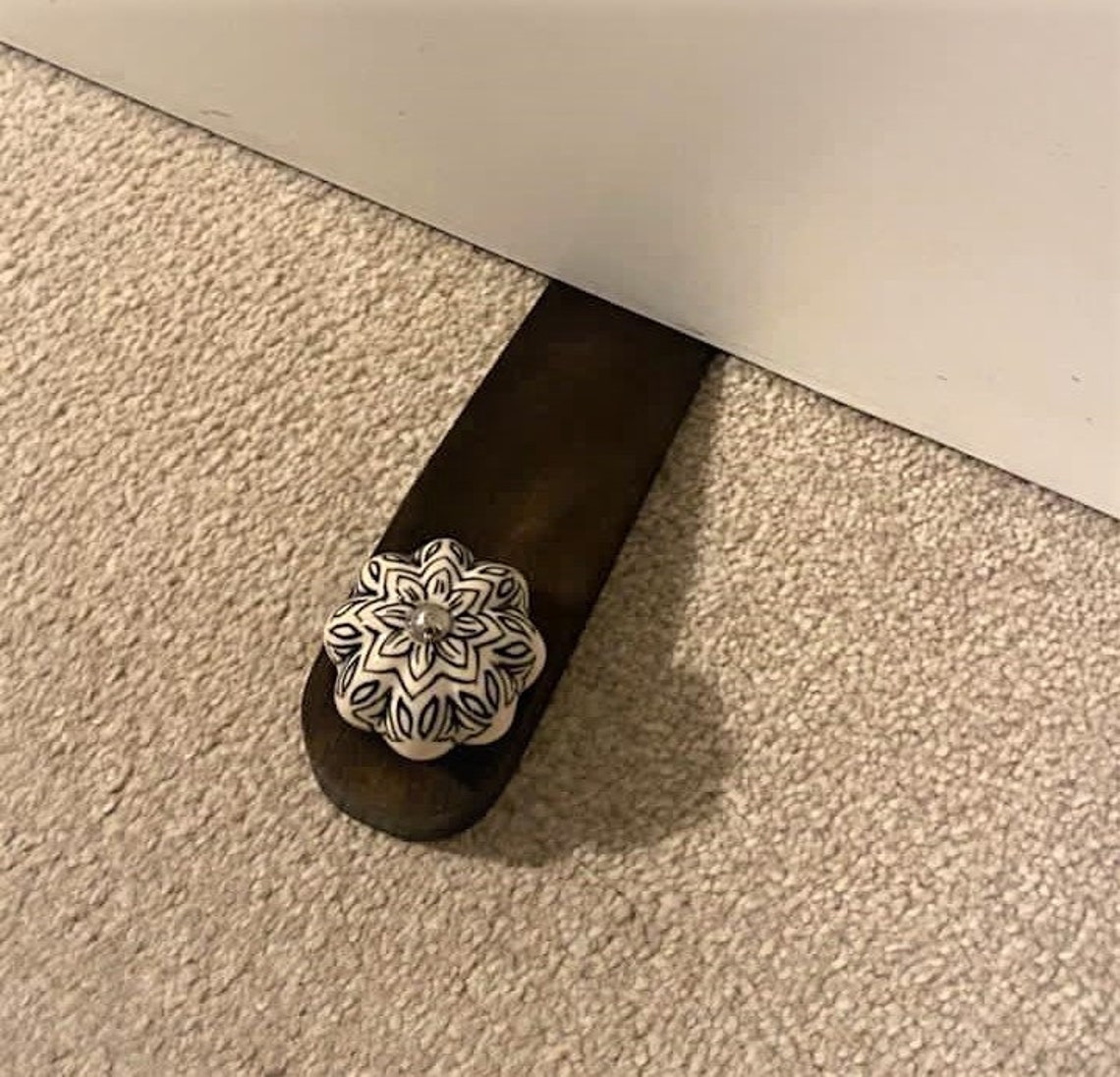 Handmade Rustic Doorstop With Vintage Flower Design Feature. Various ...