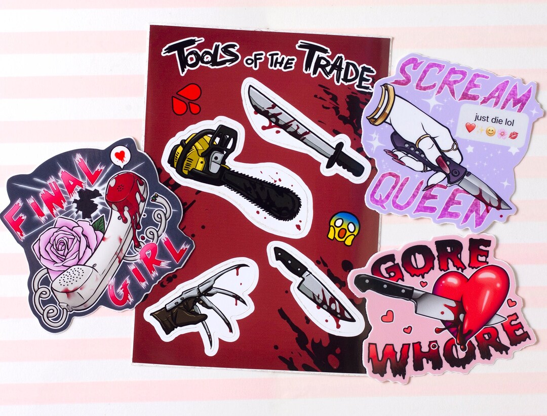 Horror Themed Sticker Set - Etsy