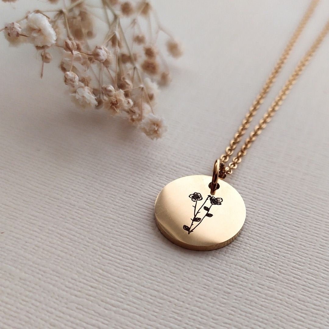 Poppy Disc Necklace - Etsy