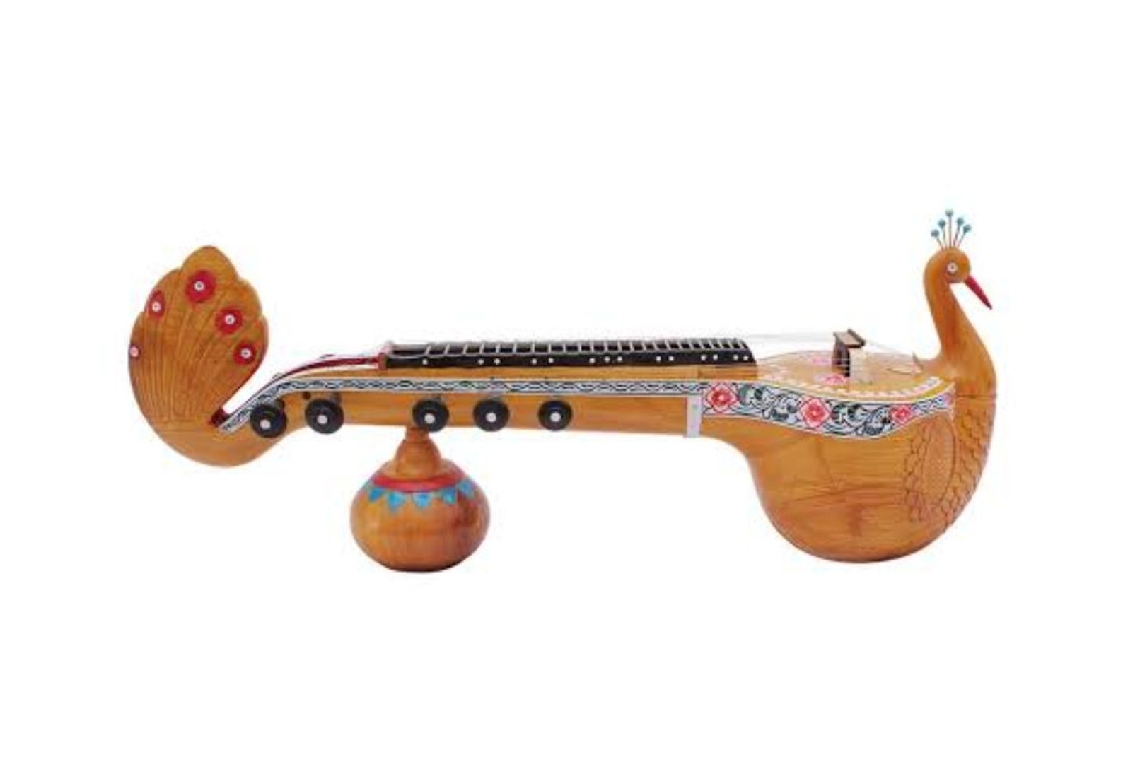 Wooden Handmade Traditional Peacock Veena Miniature - Etsy