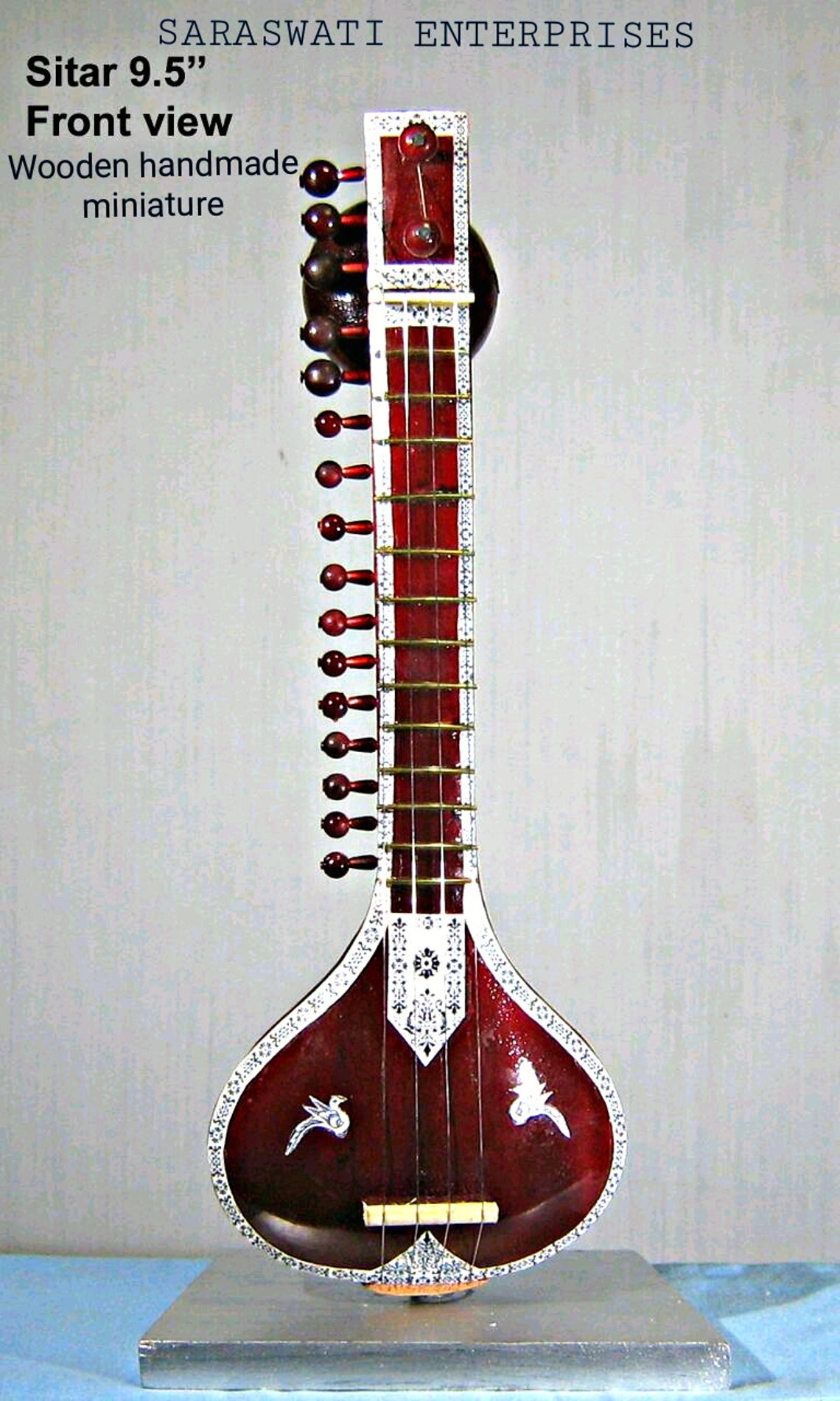 Wooden Handmade Sitar Miniature - Etsy
