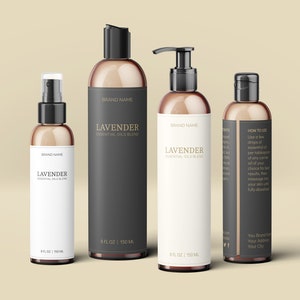 Bottle Label Template 4 Oz 8 Oz 12 Oz 16 Oz Label DIY Cosmo - Etsy