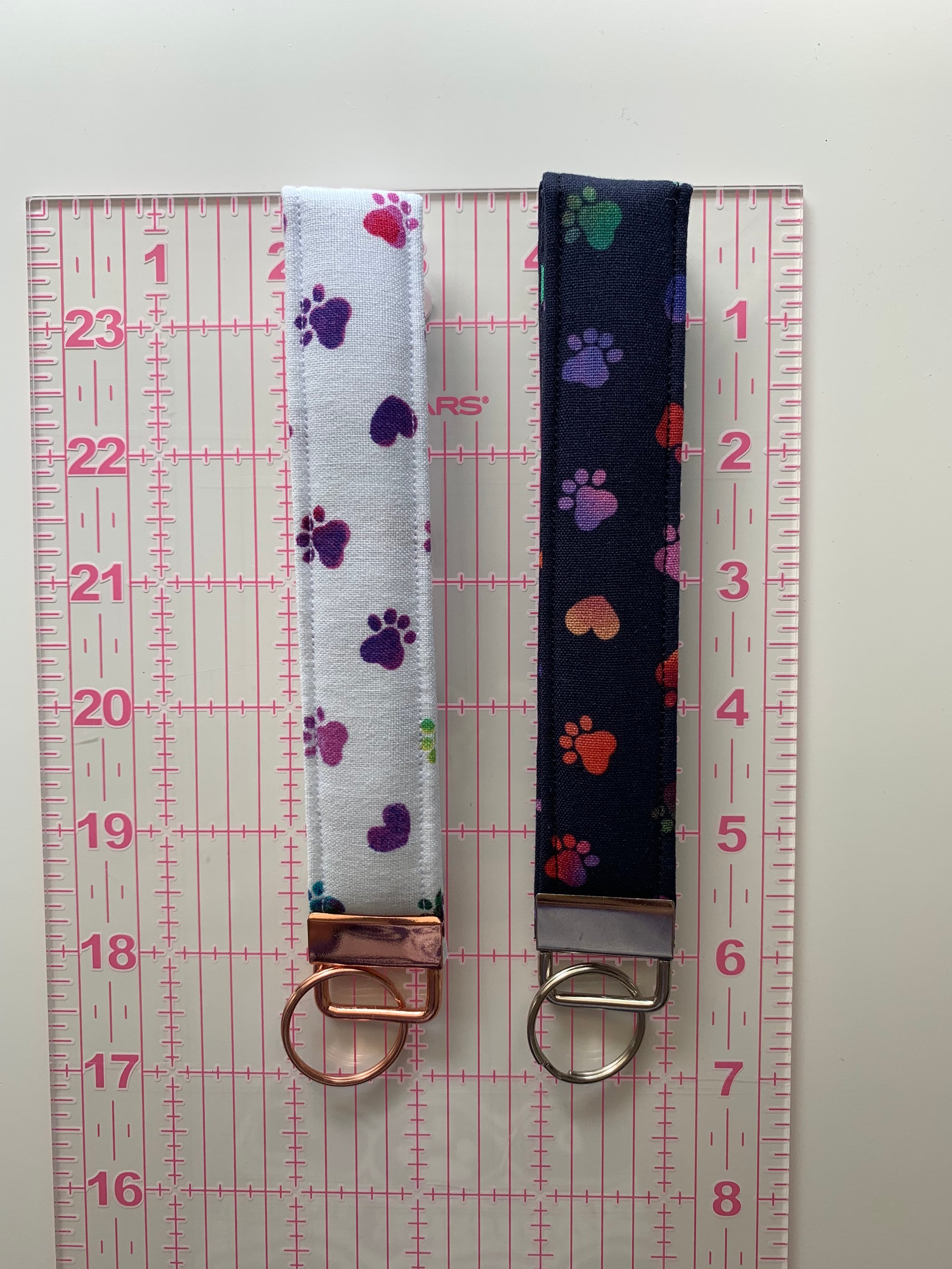 Paw Print Wristlet Key Fob - Paw Print Keychain - Wrist Lanyard - Cute ...