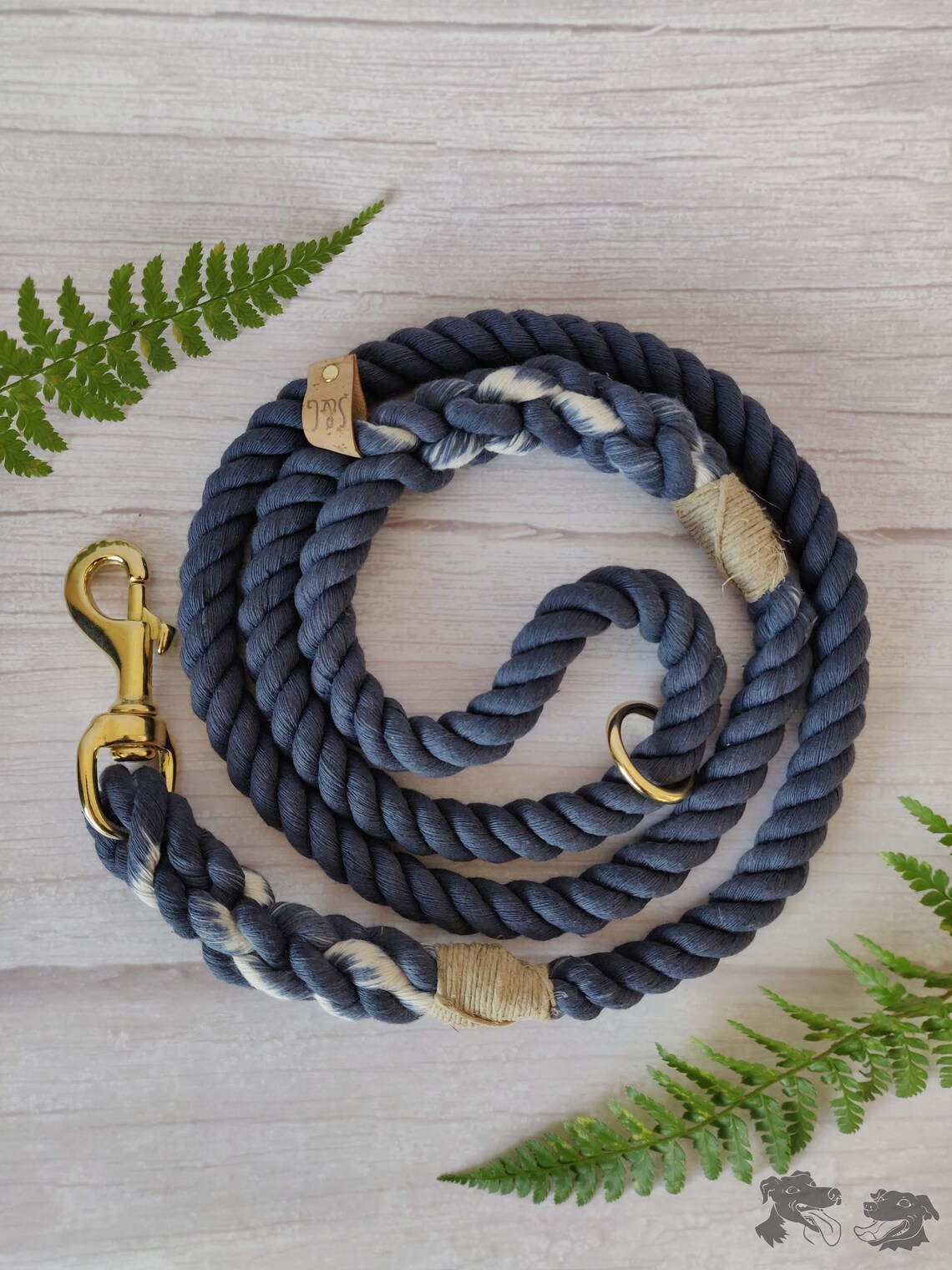 Midnight Blue // Handmade Eco-friendly Natural Cotton Rope Dog | Etsy