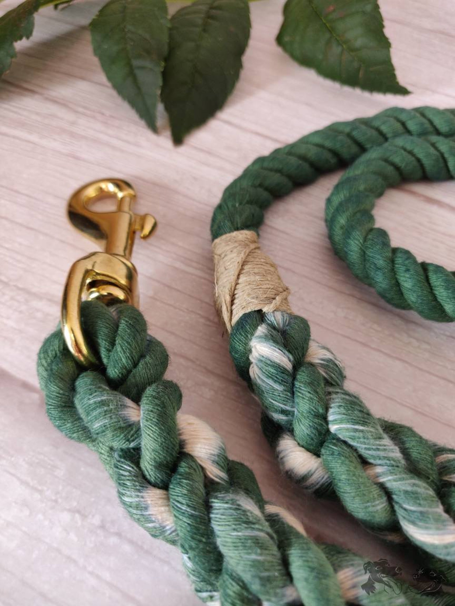 Forest Green // Handmade Eco-friendly Natural Cotton Rope Dog | Etsy