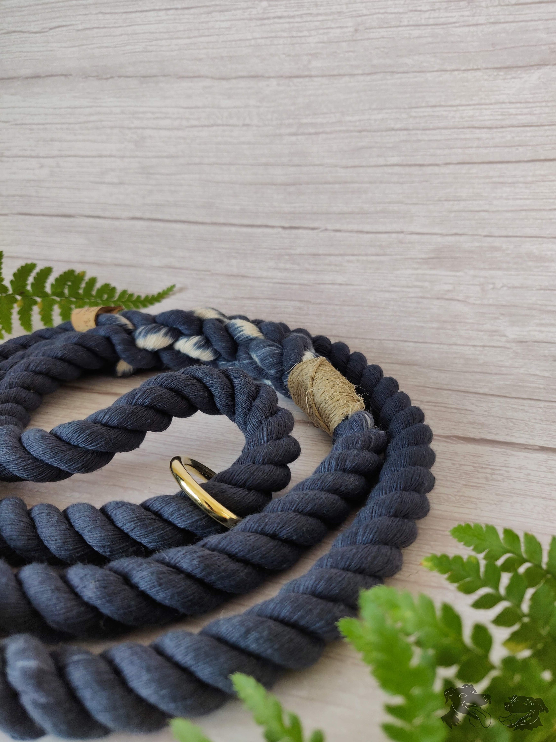 Midnight Blue // Handmade Eco-friendly Natural Cotton Rope Dog | Etsy