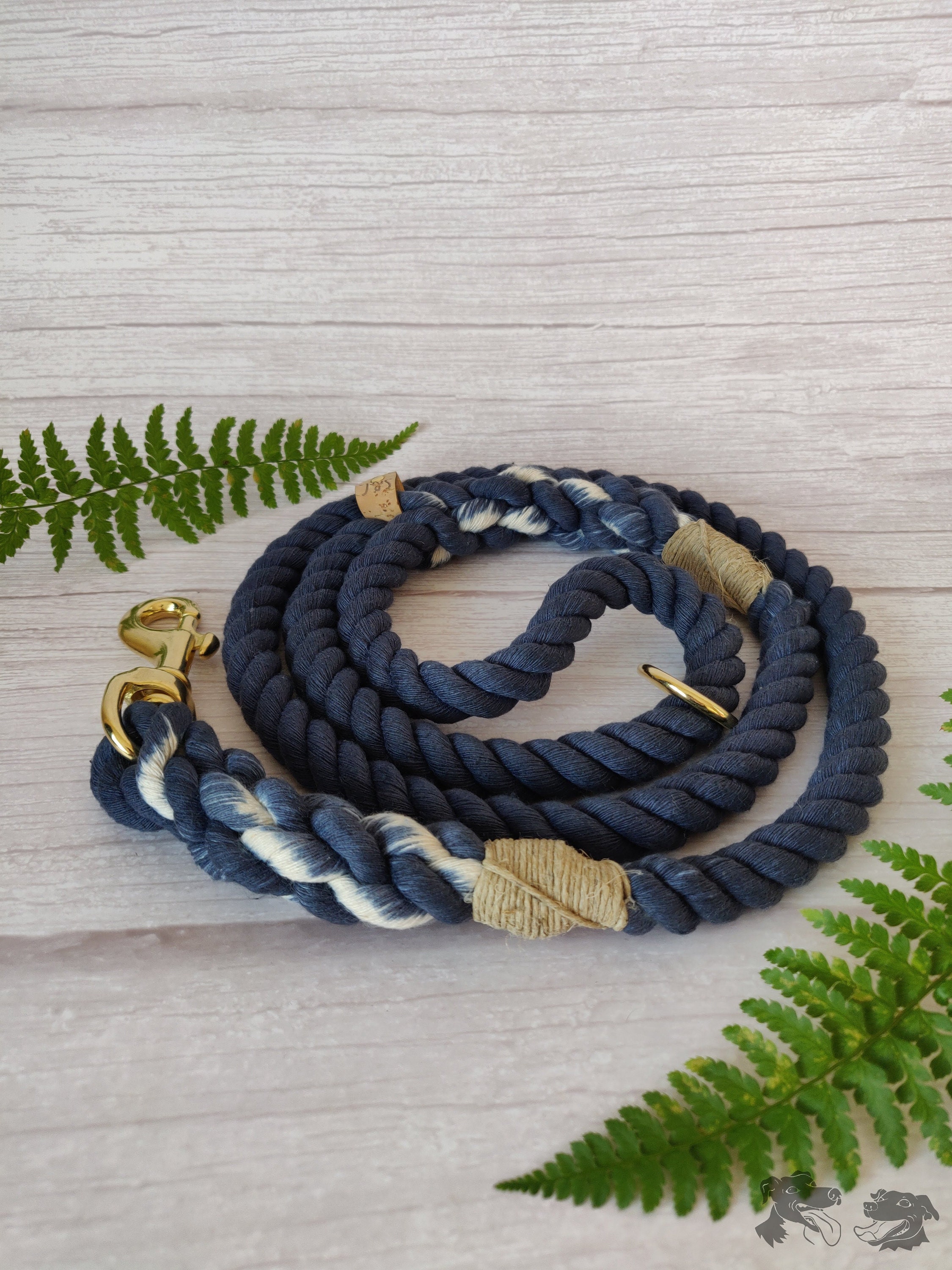 Midnight Blue // Handmade Eco-friendly Natural Cotton Rope Dog | Etsy