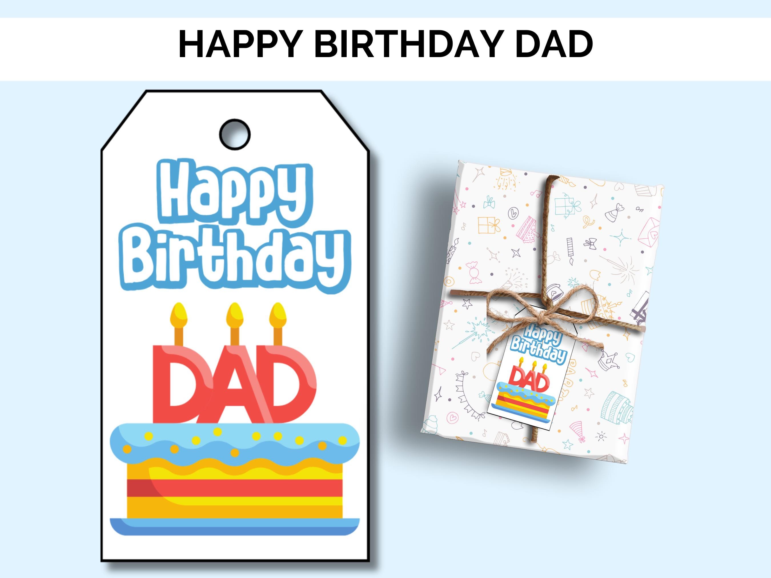 Fathers Day Birthday Thank You Gift Tags for Best Dad Printable Gift ...