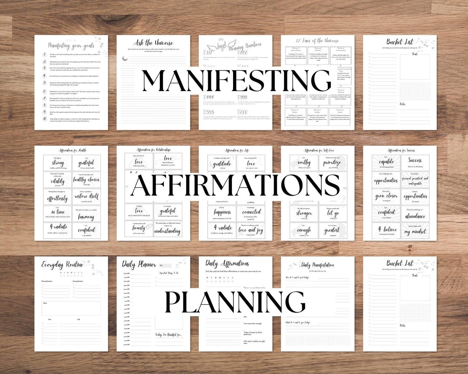 2025 Manifestation Journal Planner Diary Worksheets Tracker ...