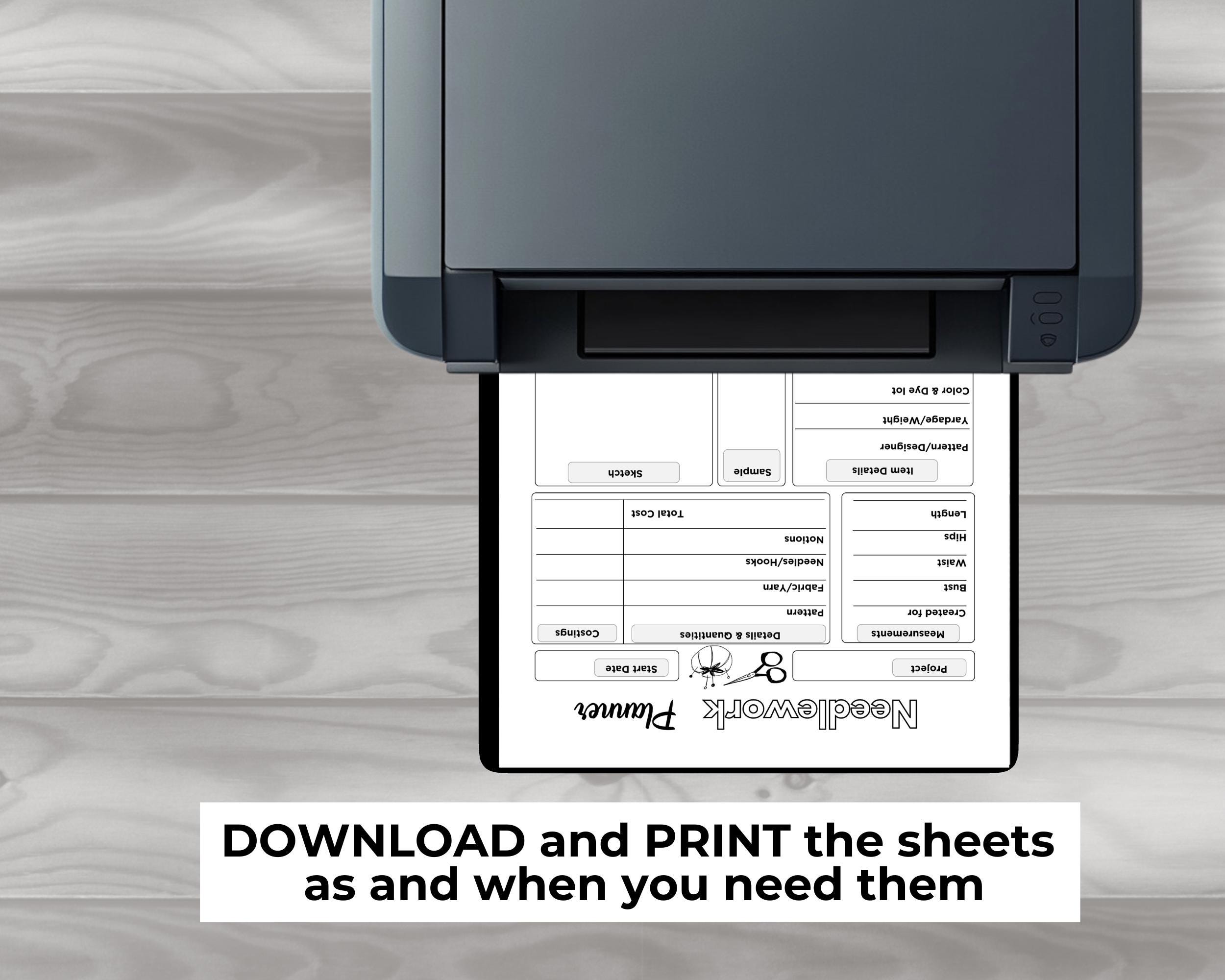Printable Craft Hobby Project Planner Journal, Organize Plan Record ...
