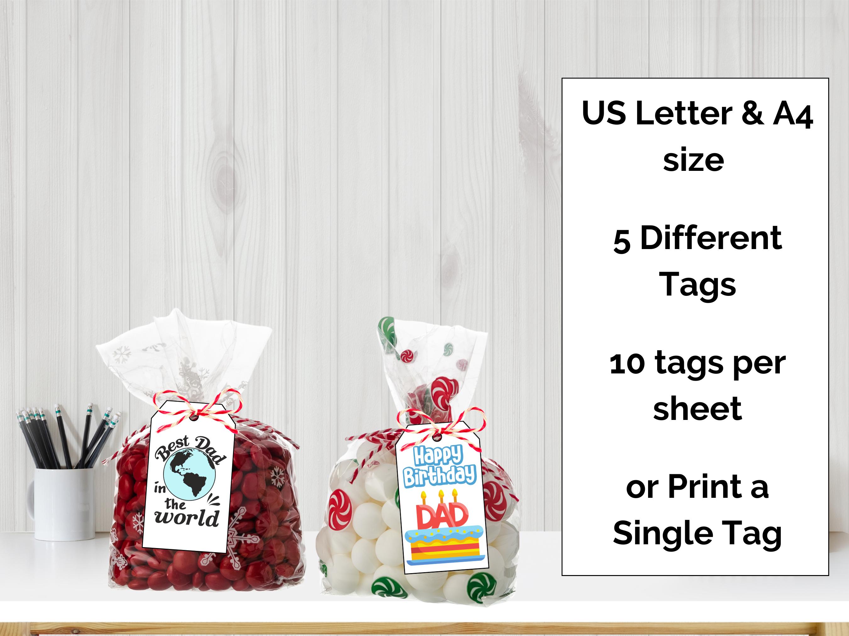 Fathers Day Birthday Thank You Gift Tags for Best Dad Printable Gift ...