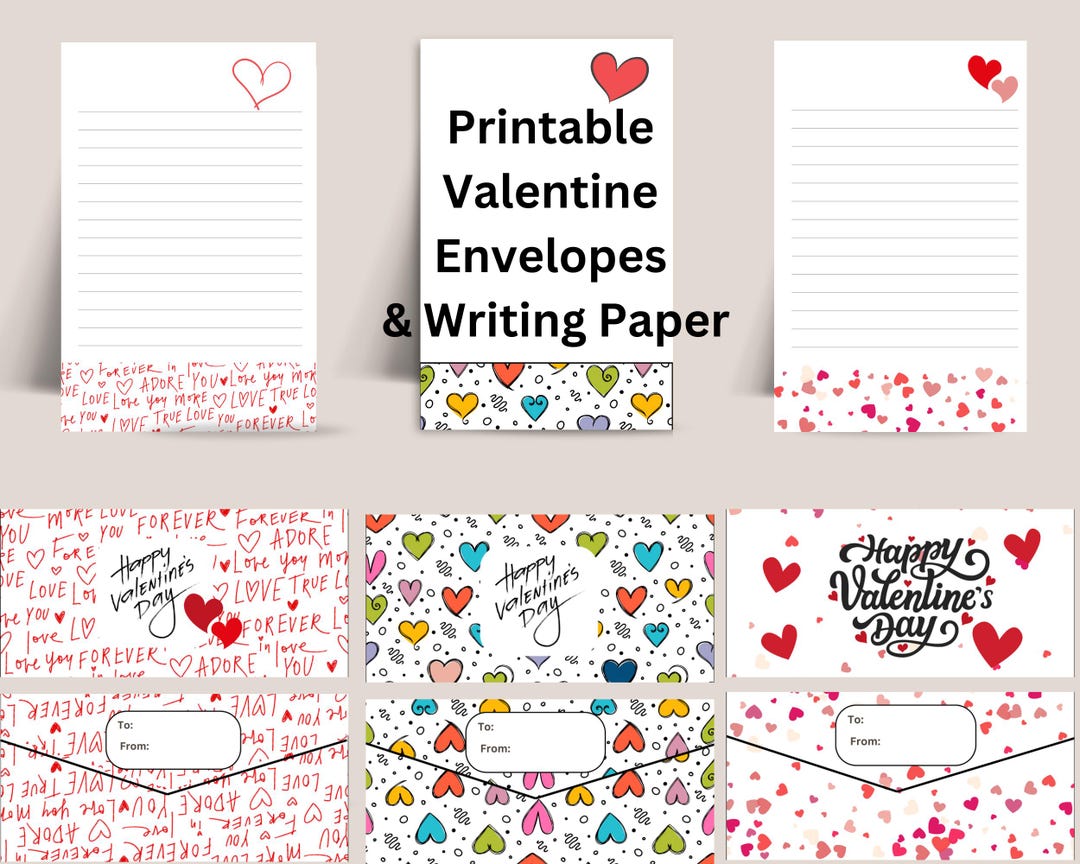 Printable Love Letter, Valentine Notes, Valentine Envelope, Romantic ...
