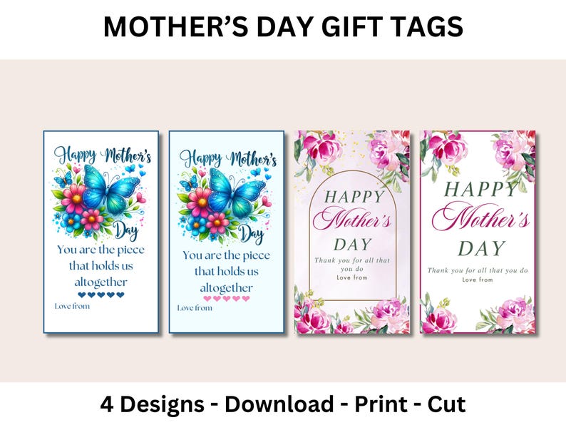 Mothers Day Gift Tag, Mothers Day Tag, Printable Gift Tags, Gift for ...
