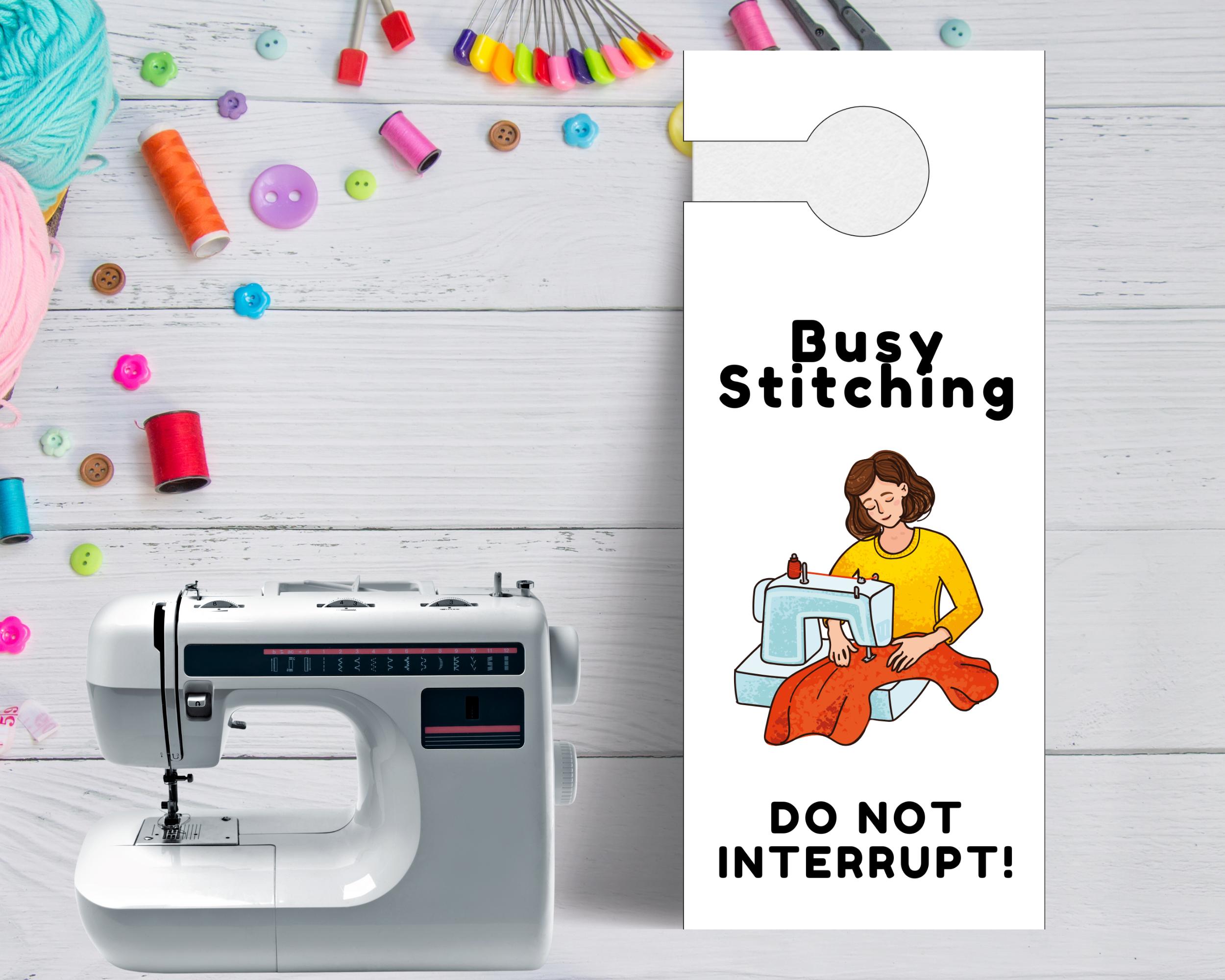 Printable Sewing Room Door Hangers, Do Not Disturb, Sewing in Progress ...