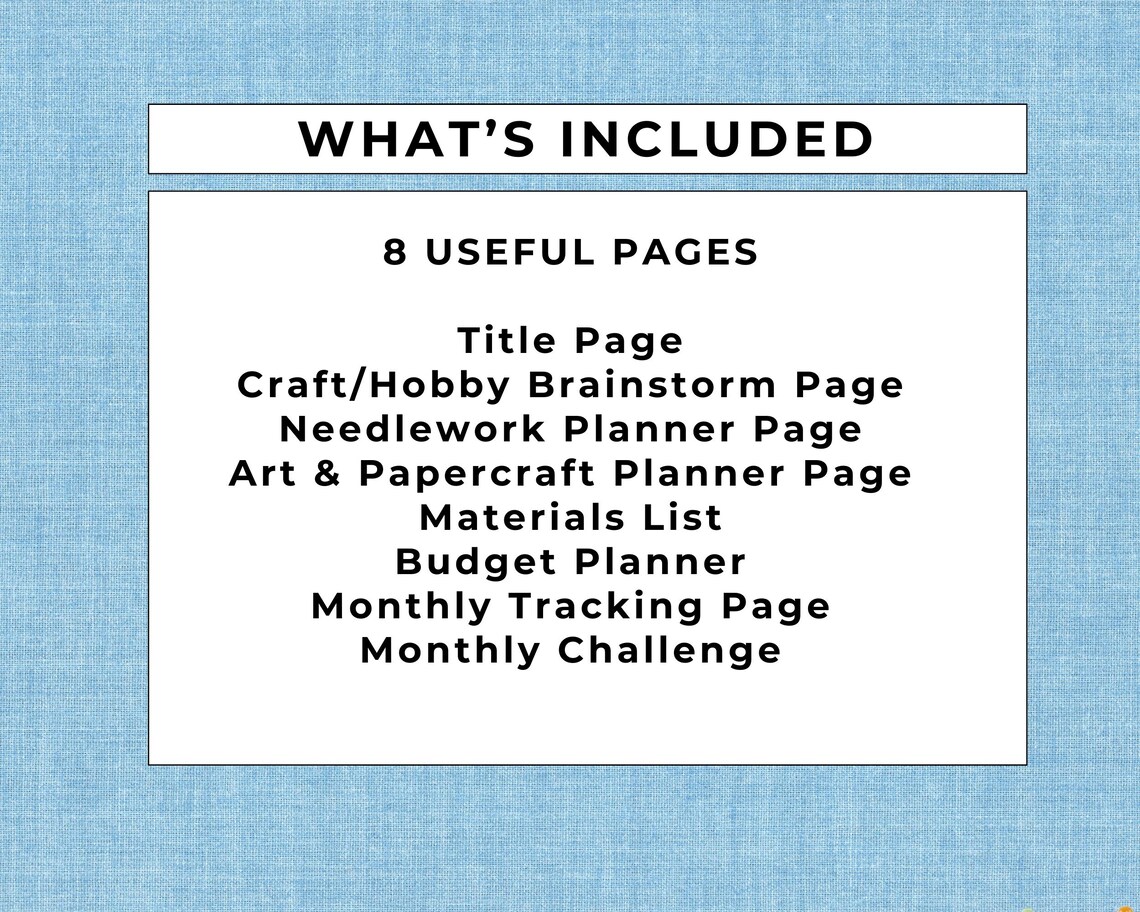 Printable Craft Hobby Project Planner Journal, Organize Plan Record ...