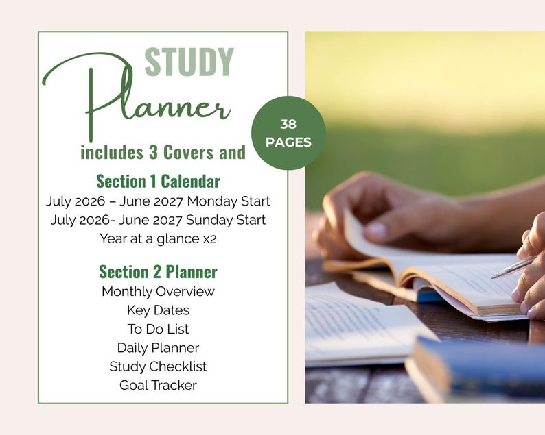 Printable 2026 -2027 Academic Calendar Monday and Sunday Week Start ...