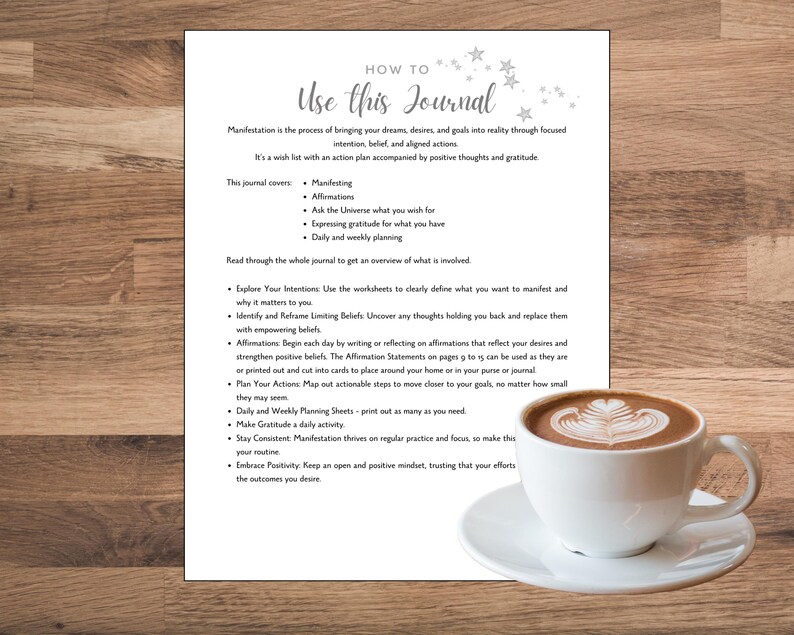 2025 Manifestation Journal Planner Diary Worksheets Tracker ...