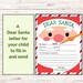 Printable Christmas Letter to Dear Santa With Wish List - Etsy