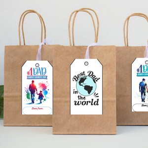 Fathers Day Birthday Thank You Gift Tags for Best Dad Printable Gift ...