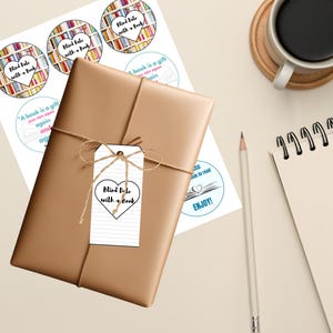 Printable Gift Tags for Blind Date With Book Present, 2 Bonus Sheets of ...