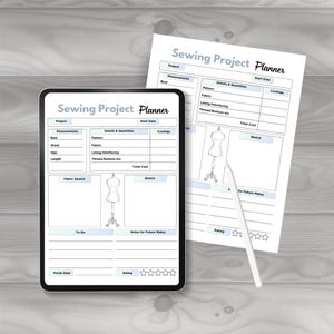 Sewing Project Planner Journal, Printable Pdf Sewing Project Sheet - Etsy