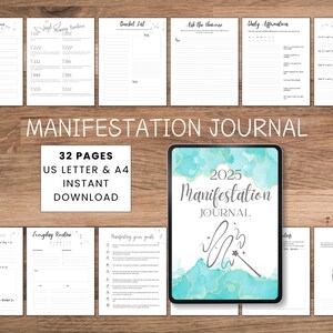 2025 Manifestation Journal Planner Diary Worksheets Tracker ...