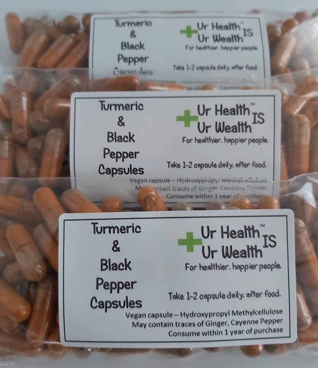 100 Turmeric and Black Pepper Capsules vegan Capsule - Etsy