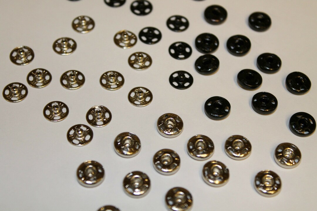 24pcs X 8mm Snap Fasteners Sew on Rivets Studs for Sewing Baby Clothing ...