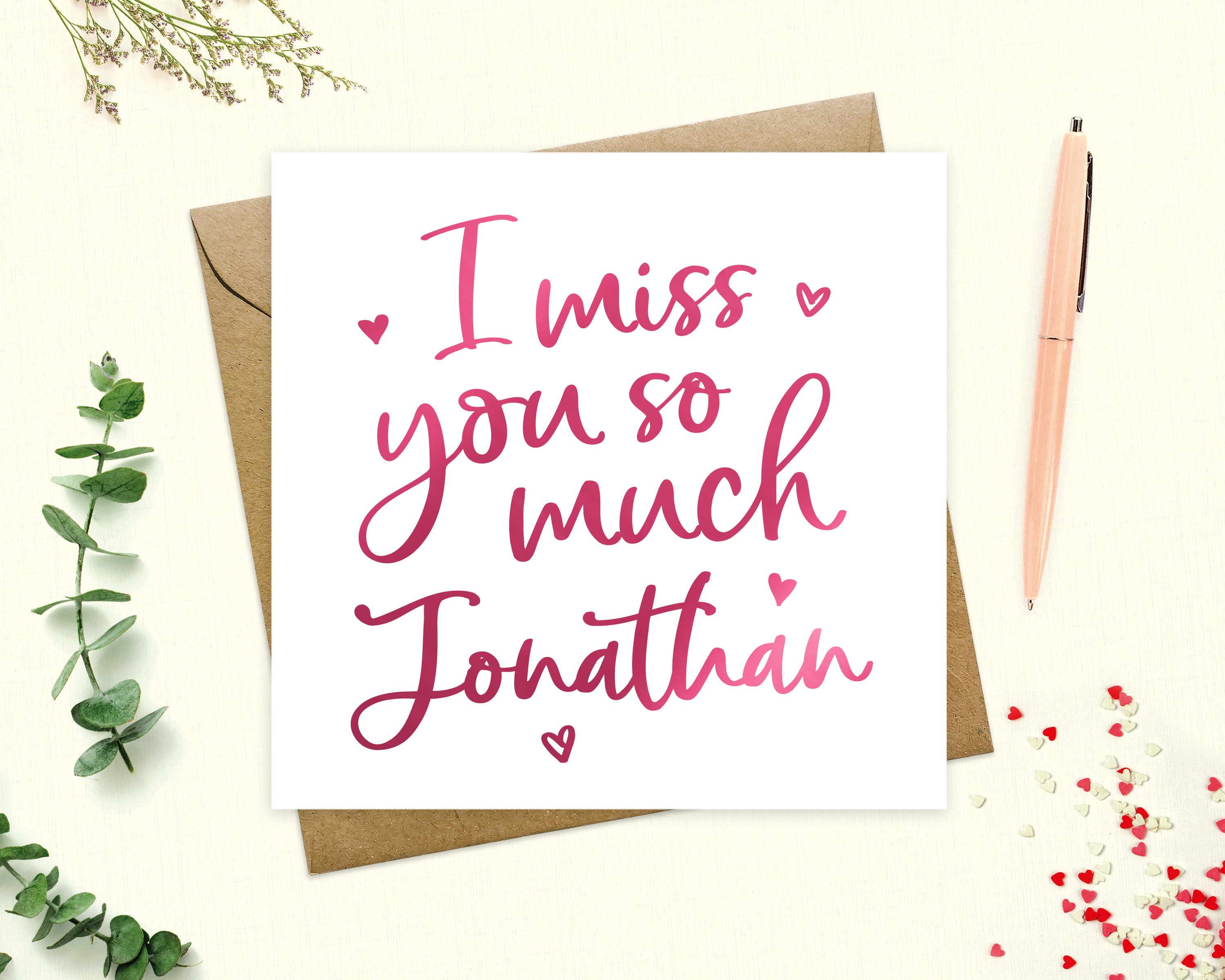 Personalised I miss you card Isolation missing you card I | Etsy