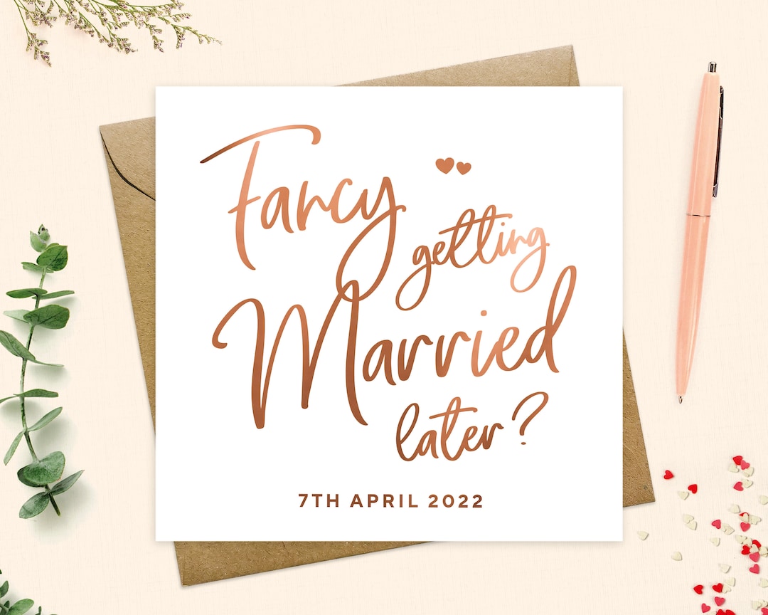 Fancy Getting Married Later Wedding Day Card. Personalised to My Bride ...