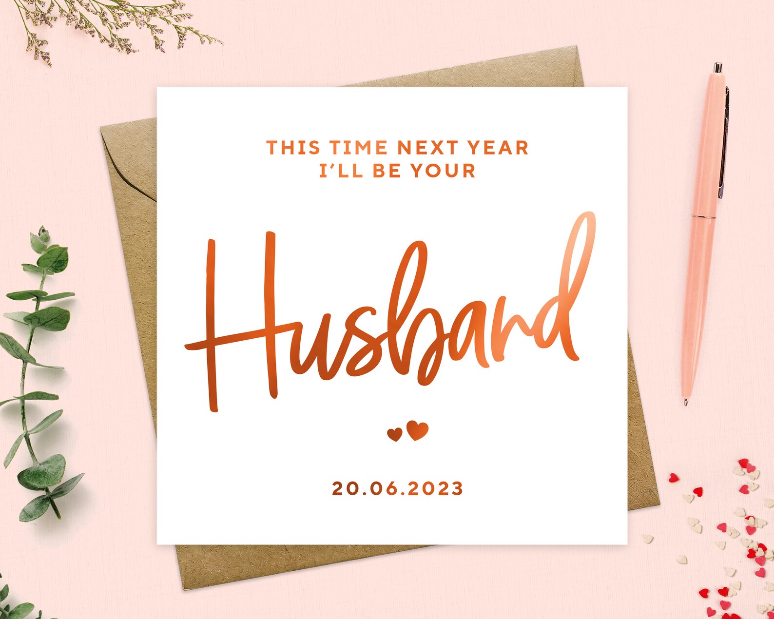 Wedding Countdown Card This Time Next Year Card I'll Be - Etsy UK