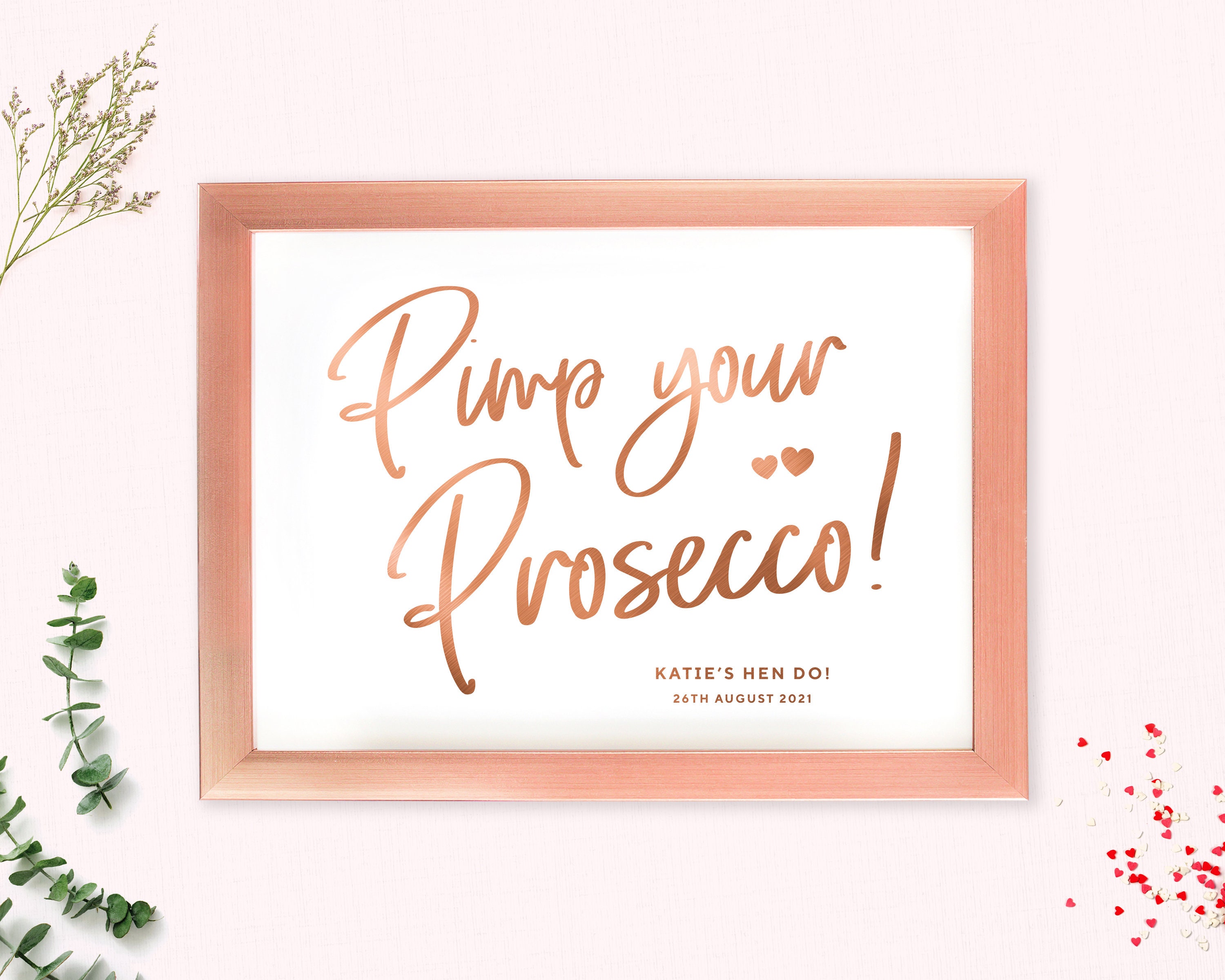Pimp your Prosecco sign with real foil Prosecco Wall | Etsy