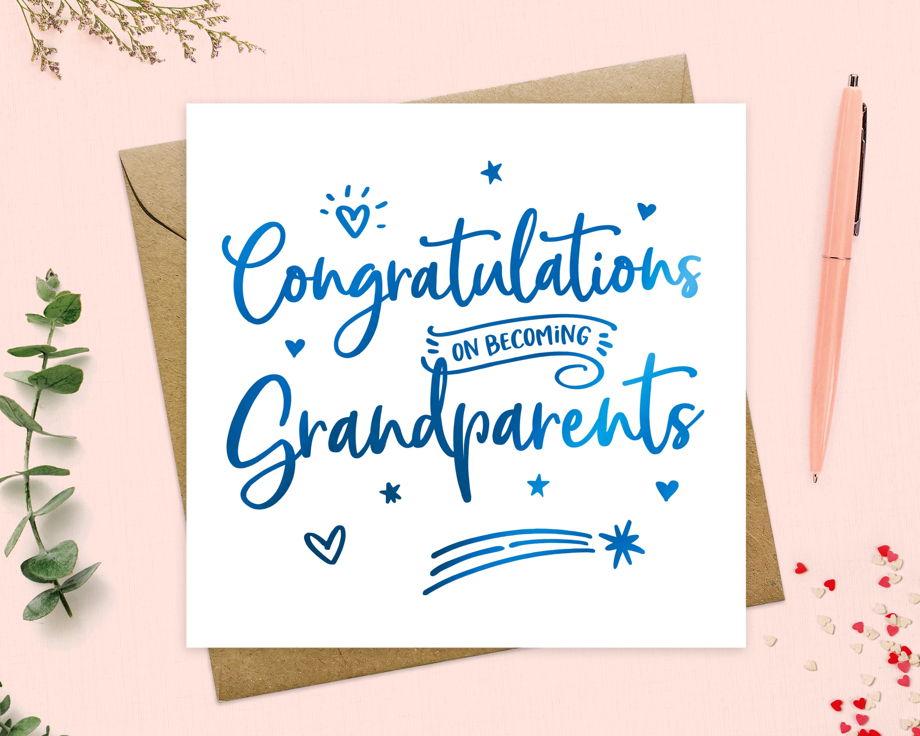 Grandparent Congratulations Card Youre Grandparents New | Etsy