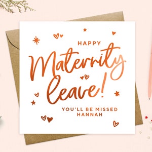 Maternity Leave Personalised Card - Colleague Card, Co-worker Card ...
