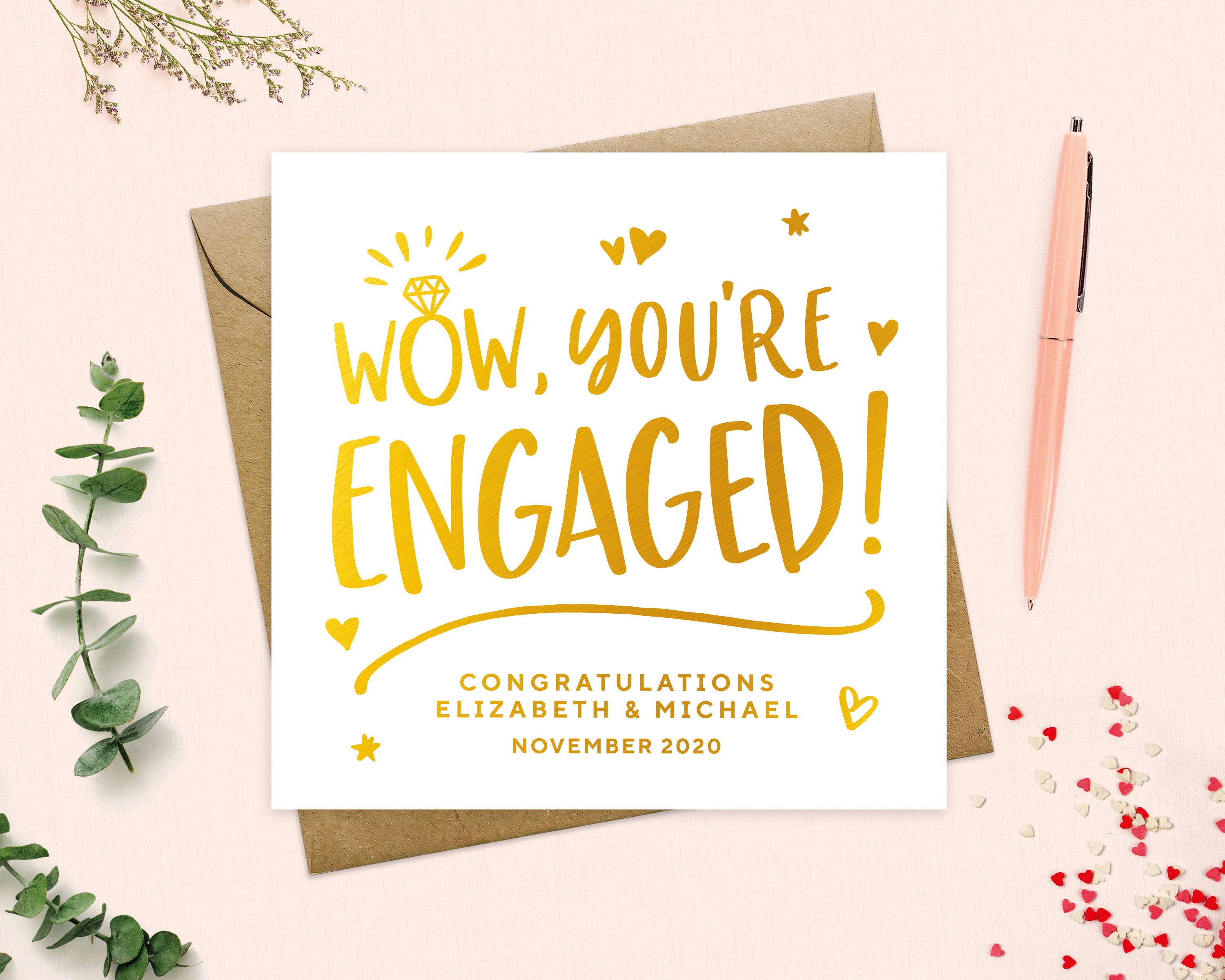 Congratulations On Your Engagement Card Congrats On Your Engagement ...