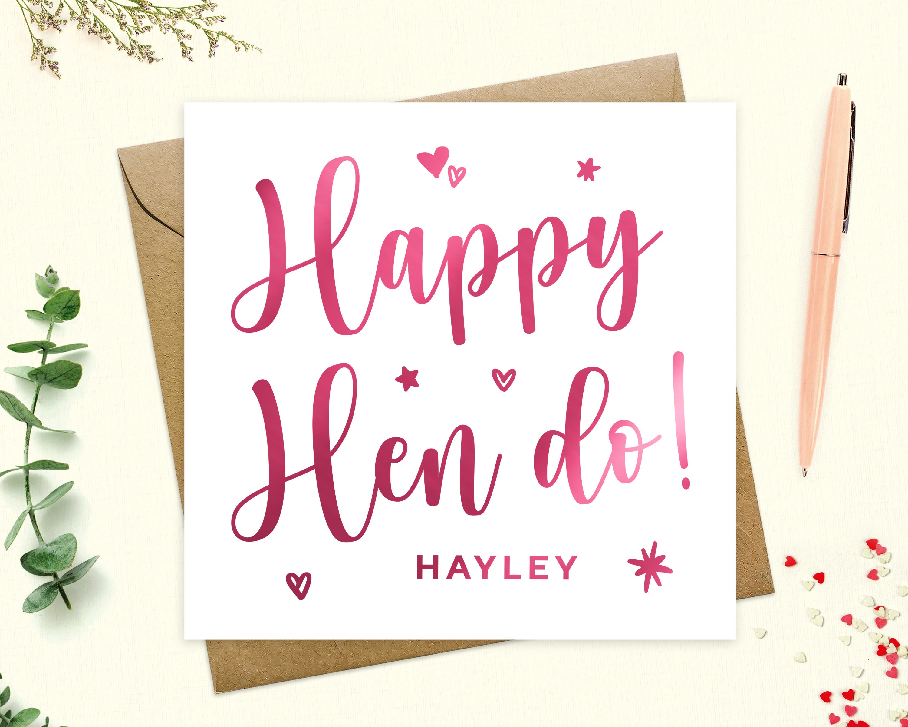 Happy Hen Do Card Personalised Hen Party Card Bachelorette - Etsy UK