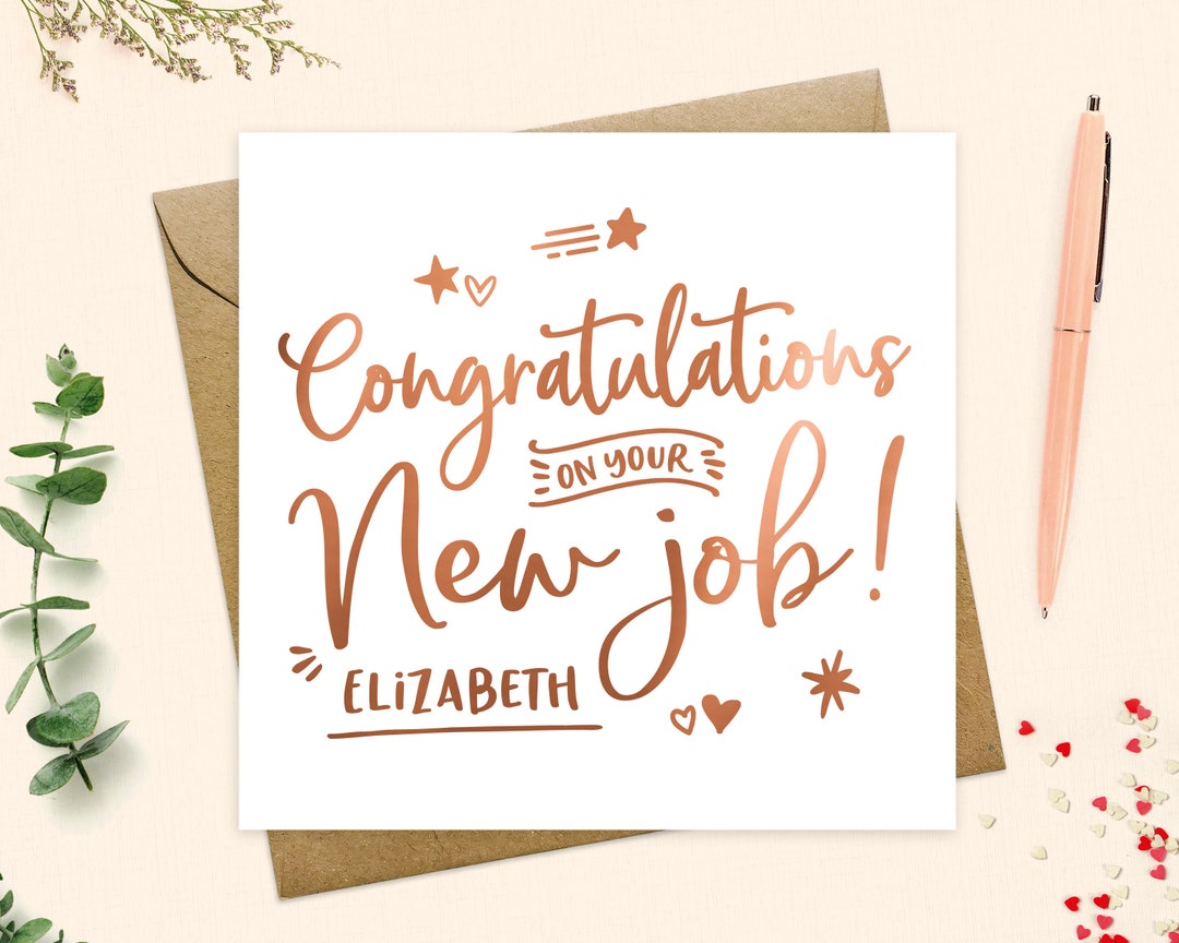 New Job Congratulations Card - Personalised New Job Card, Dream Job ...