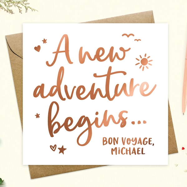 Bon Voyage Card - Etsy UK