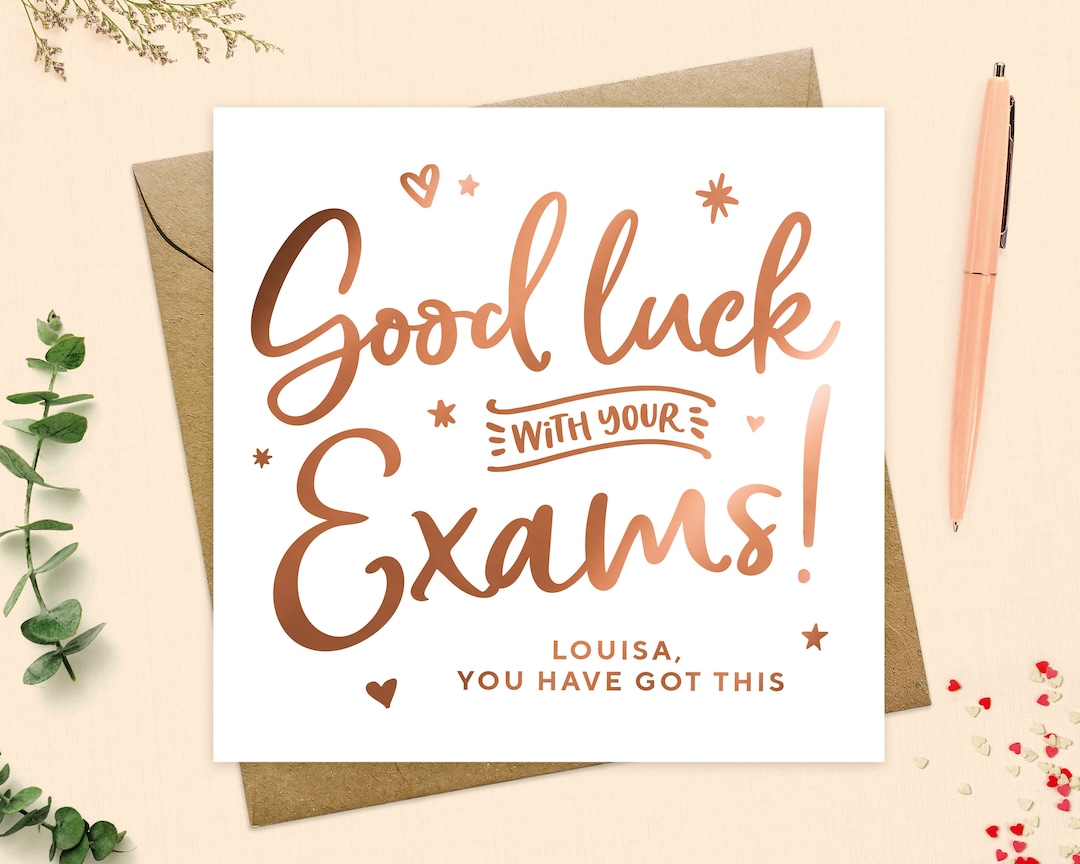 Good Luck Exams Card Personalised Best of Luck Card, You Got This Card ...