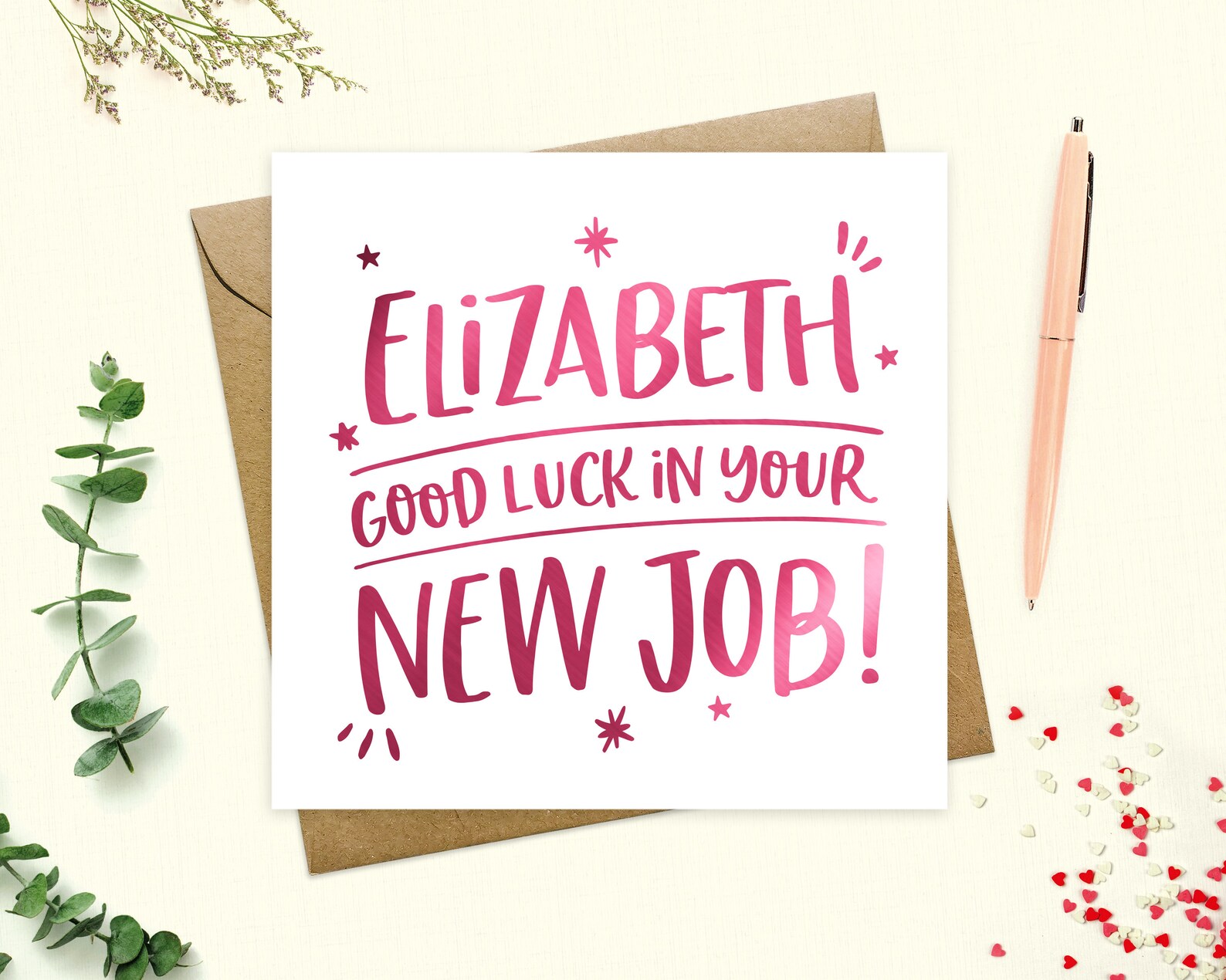 New Job Good Luck Card Personalised Best of Luck Card New - Etsy UK