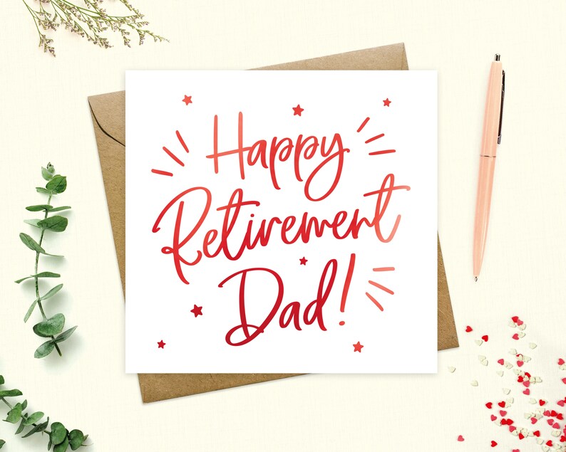 Happy Retirement Dad Card Dad Retirement Card Goodbye | Etsy UK