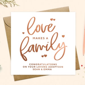Adoption Card - Personalised Congratulations on Your Adoption, Happy ...